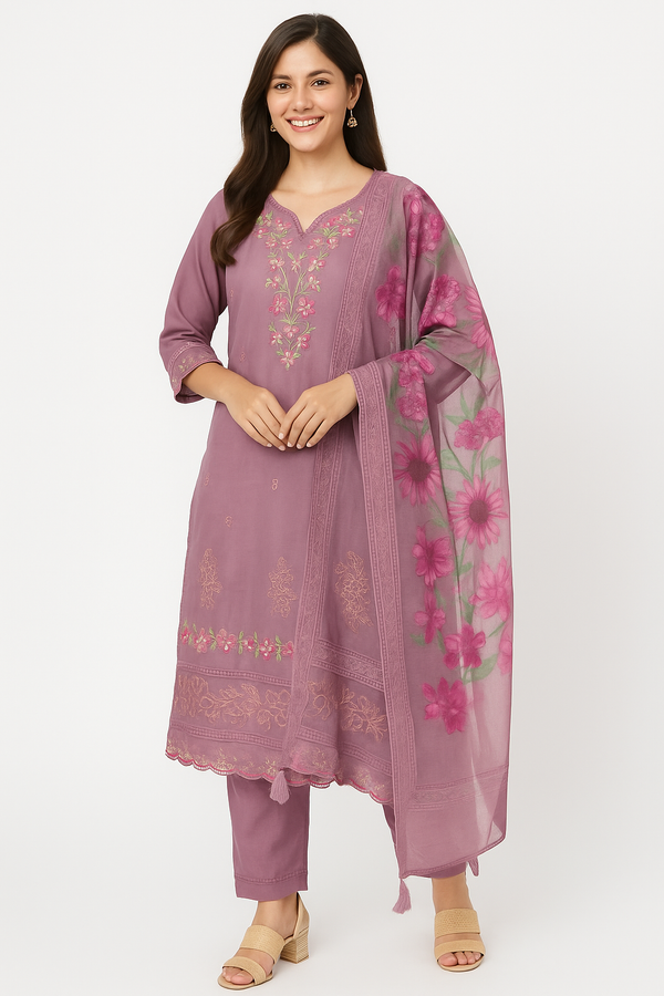 💜Phoolon Ki Baatein (Pyaazi color)💜 – The Label Sitara